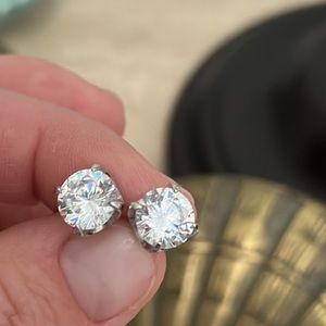 Flawless | Jewelry | Platinum 925 Cz Earring Studs | Poshmark